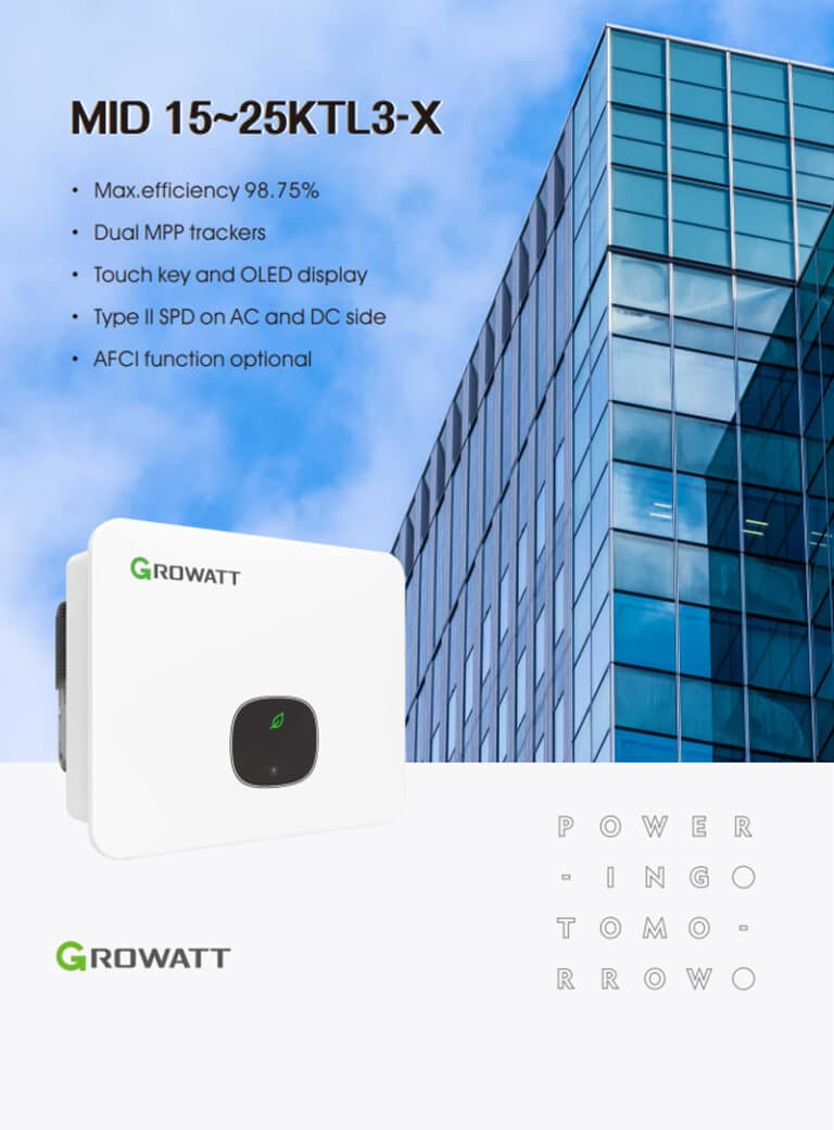 MID 15-25KTL3-X | Growatt Inverter Price | 15-25kW | 2 MPPTs | Three ...