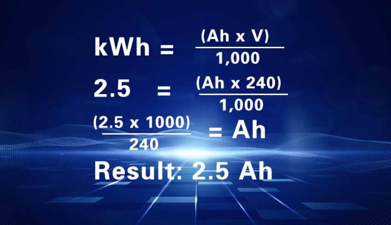 Ah 到 KWh 转换计算器 - GYCX太阳能智能能源解决方案1.0