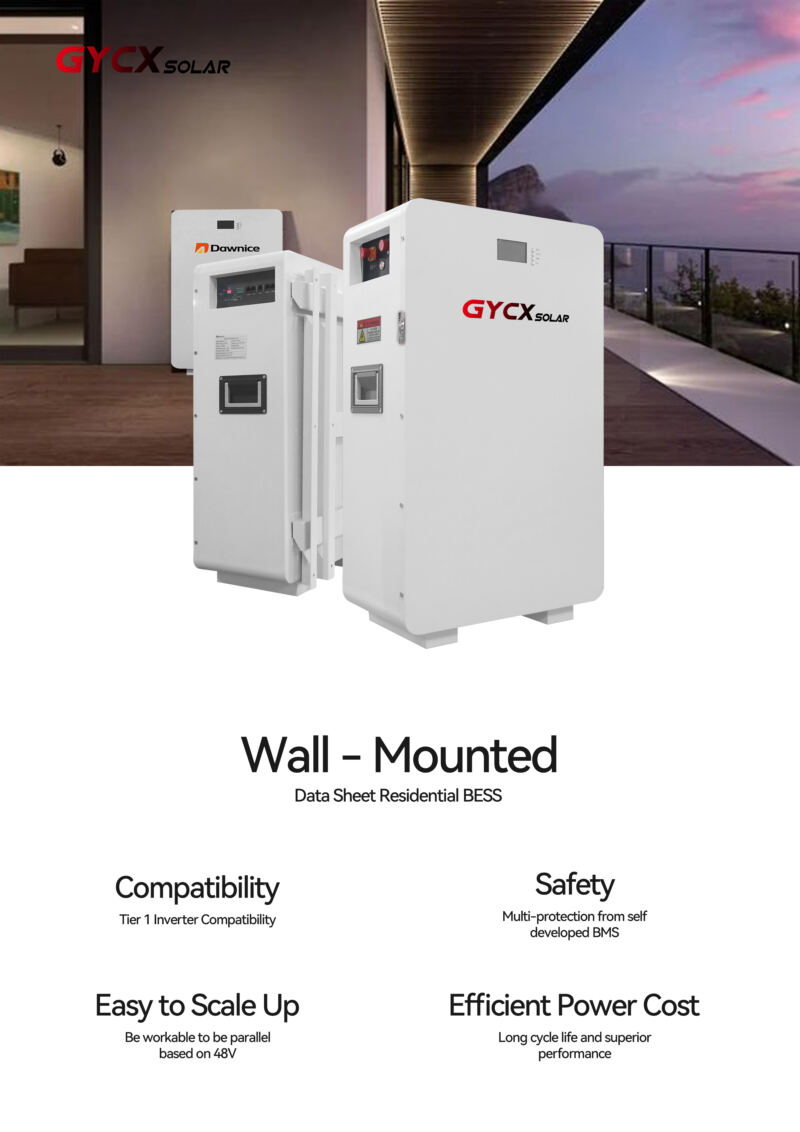 15KWh Lithium Battery Wall Mounted - GYCX Solar Smart Energy Solutions