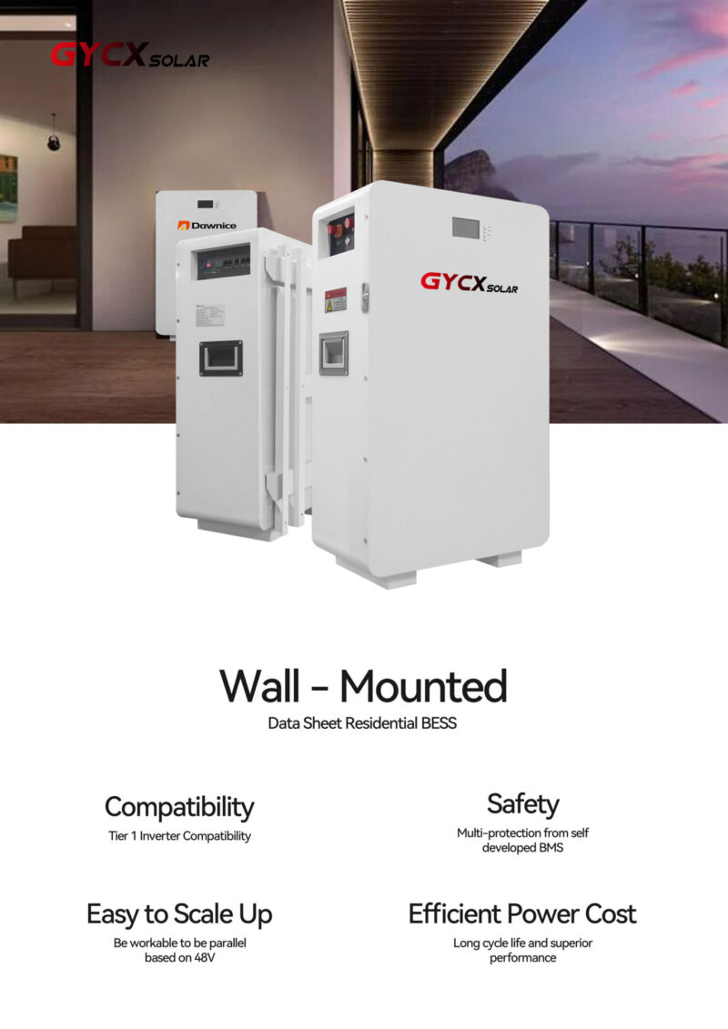 5KWh Wall Mounted Lithium Ion Battery - GYCX Solar Smart Energy Solutions